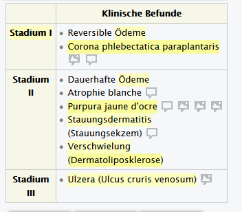 Varizen risiko Klassifikation Klinik Therapie Komplikatio…