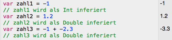 Typinferenz (Type inference) | Swift 2 | Repetico