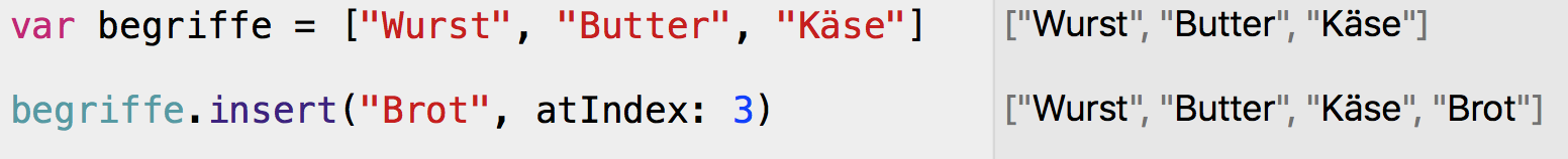 ARRAY.insert(newElement: TYP atIndex: Int) -> Inserting ... | Swift 2 | Repetico
