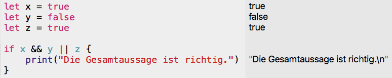 Kombinationen mit logischen Operatoren (Combining logic... | Swift 2 | Repetico