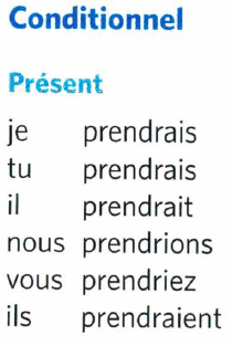 prendreConditionnel présent | 02 Franz VK prendre | Repetico