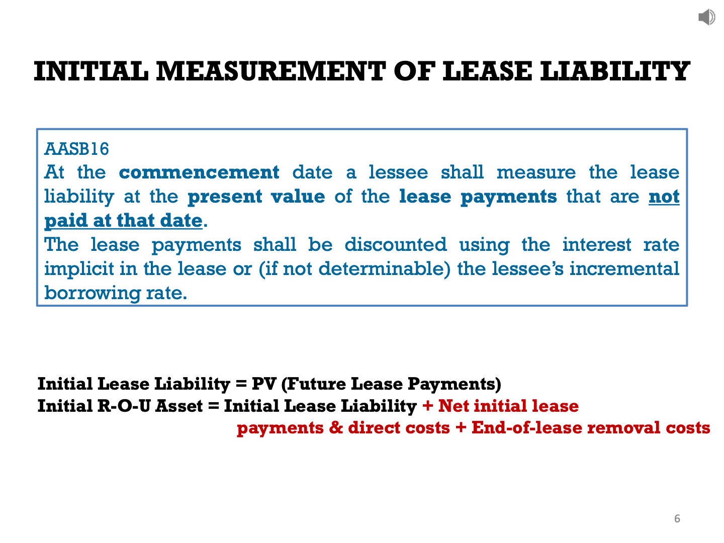 How to initial measure R-O-U Assets? How to initial mea ...