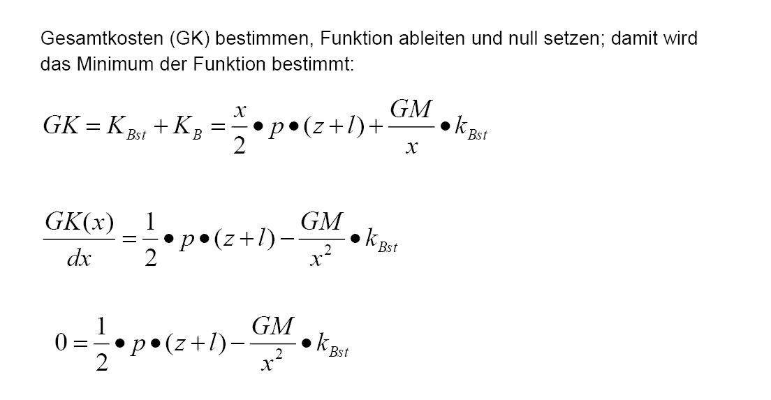 AndlerFormel Herleitung so Wie sieht sie umgestellt aus?