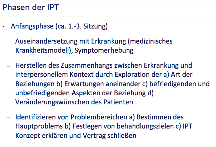 Wie sieht die Anfangsphase der IPT aus? | Klinische Psychologie | Repetico