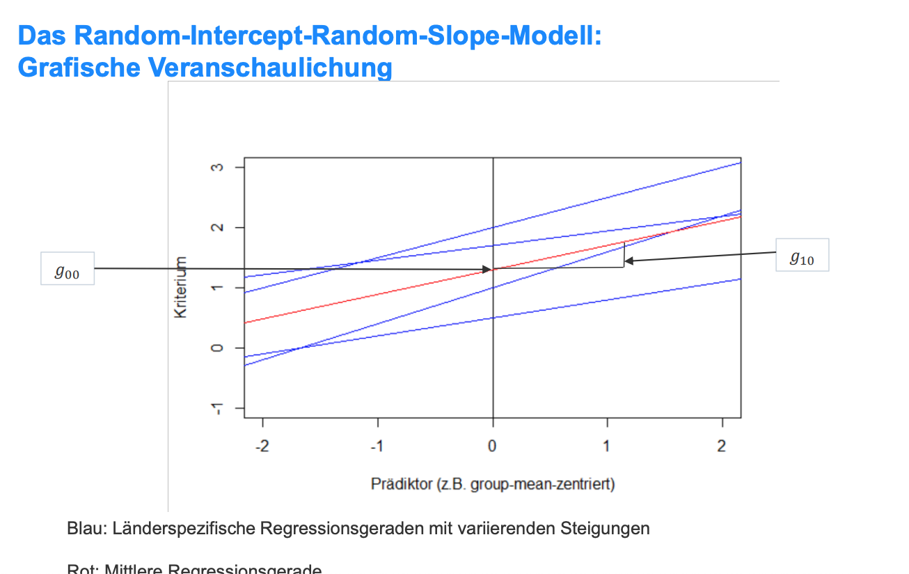 Veranschauliche das Random-Intercept-Random-Slope-Modell ...