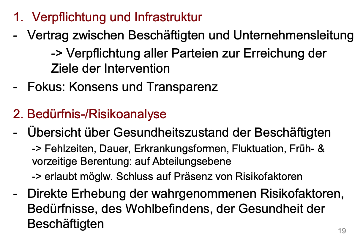 Was versteht man unter Punkt 1. Verpflichtung und Infrastru…