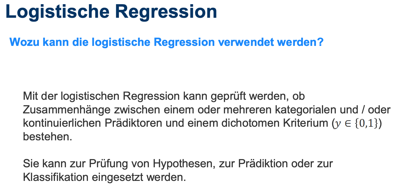 Wozu wird die logistische Regression verwendet? | Multivariate Analyse ...