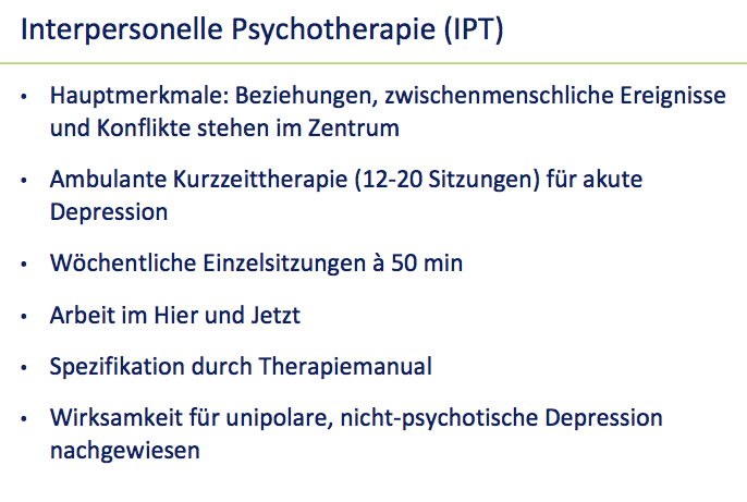 Was versteht man unter der IPT? | Klinische Psychologie | Repetico