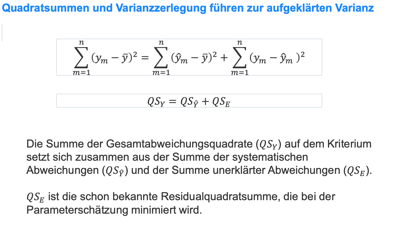 Wie setzt sich die Summe der Gesamtabweichungsquadrate z ...