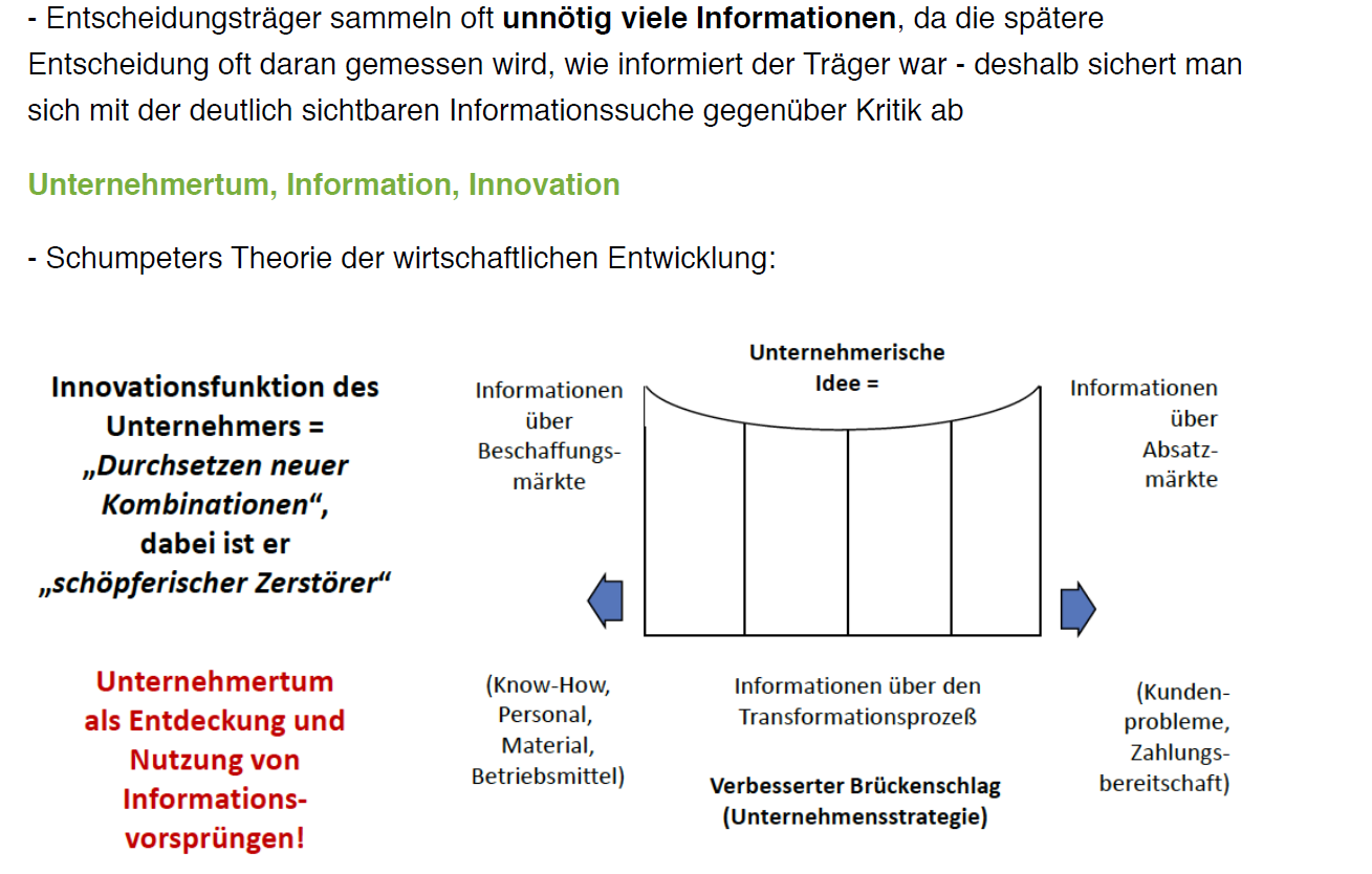 Schumpeters Theorie der wirtschaflichen Entwicklung | It und ebusiness | Repetico