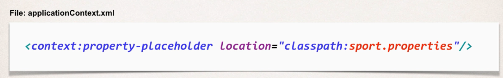 Load the properties file in Spring config file | Spring Framework | Repetico
