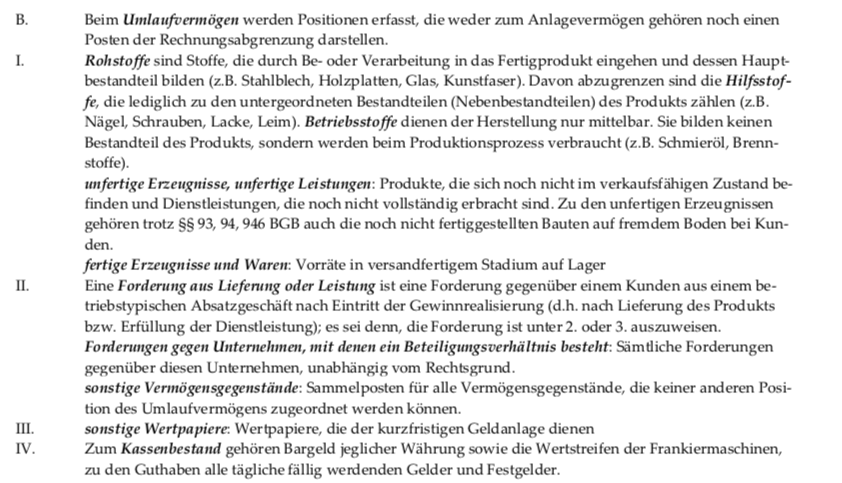 Die einzelnen Bilanzpositionen (Überblick) ﻿Aktivsei ...