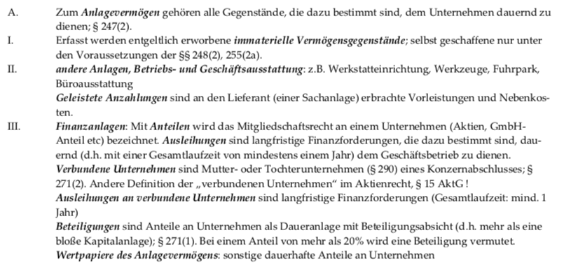 Die einzelnen Bilanzpositionen (Überblick) ﻿Aktivsei ...