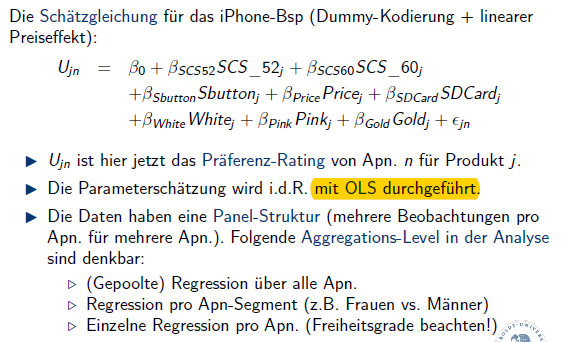 Wie sieht die Schätzung der Parameter aus? Welche Methode w…