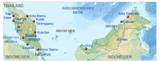 MalaysiaHauptstadtKontinent | Geografie | Repetico