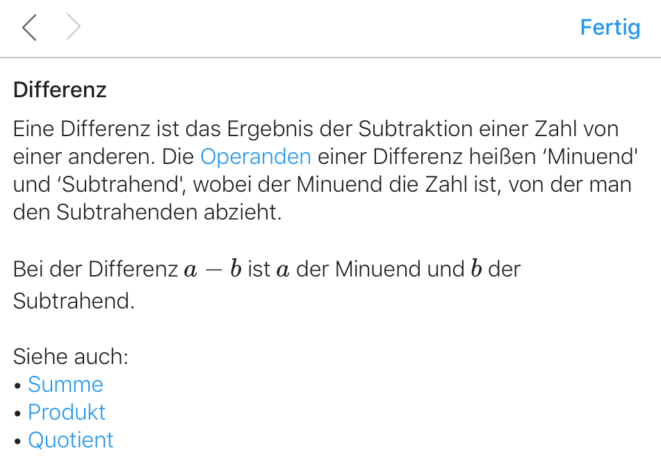 Differenz | Mathe | Repetico