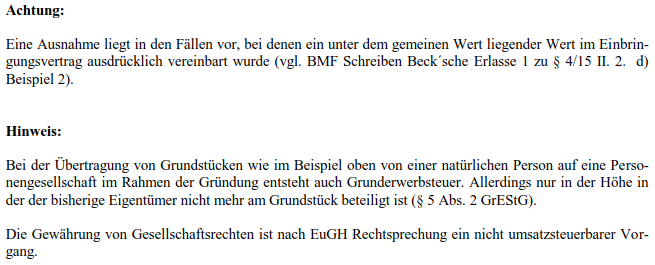 Gründung von PersG Wie ist die Einbringung von Wirtsch... | PersG ...