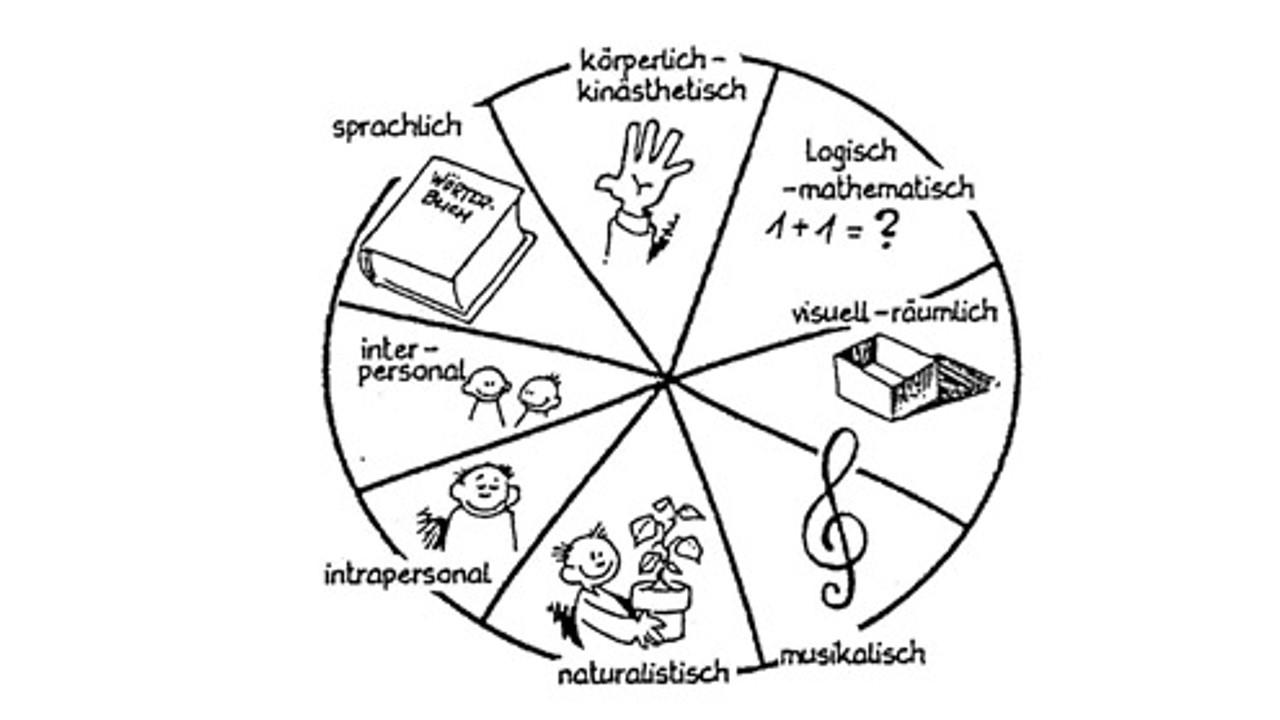 Erkläre das Konzept der multiplen Intelligenzen nach Gardne…