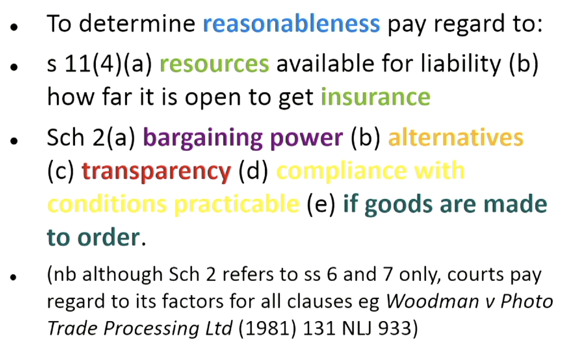 UCTA 1977 s 11 and Sch 2 | Contract Law II(Terms and Remedies) | Repetico