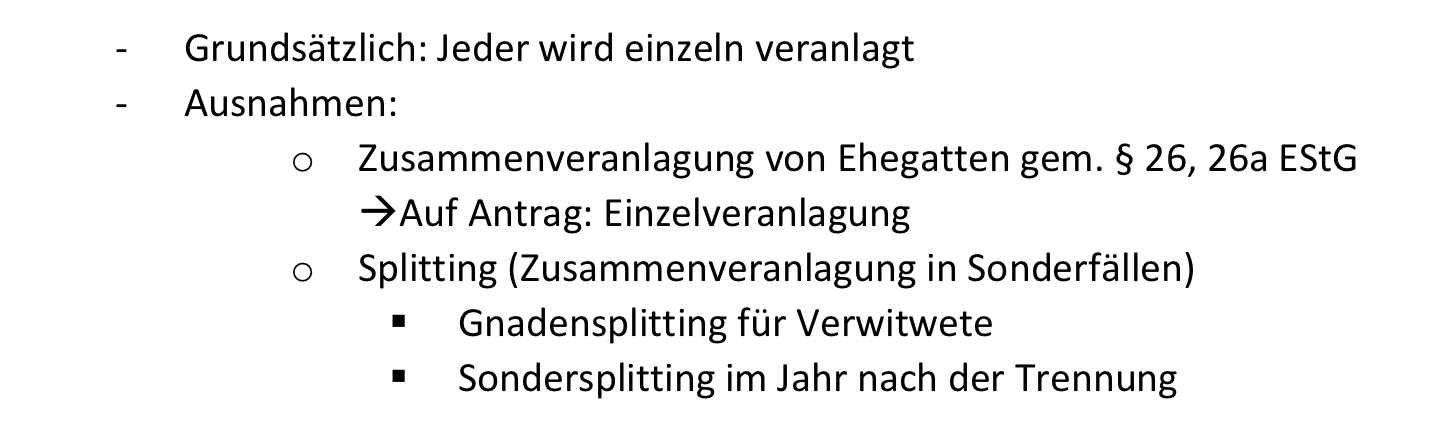 Zusammenveranlagung der Ehegatten | Grundzüge der Unternehm…