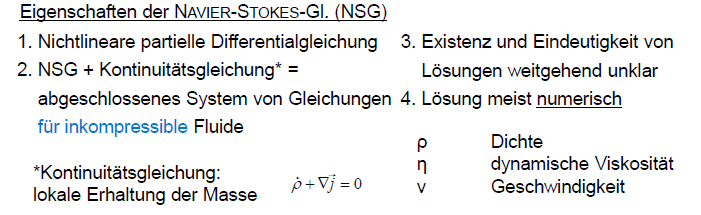 Eigenschaften der Navier-Stokes Gleichung | MNS Mikrotribologie | Repetico