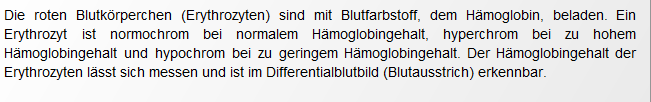 Was ist hypo/hyperchrome Anämie? | Hämatologie | Repetico