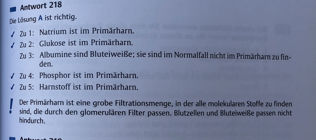 Stoffe im Primärharn | Nephro | Repetico