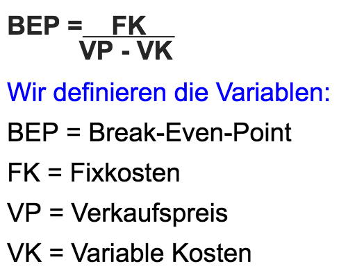 Was ist der Break even Point (Gewinnschwelle) | AWL / BWL / WISO Schule ...