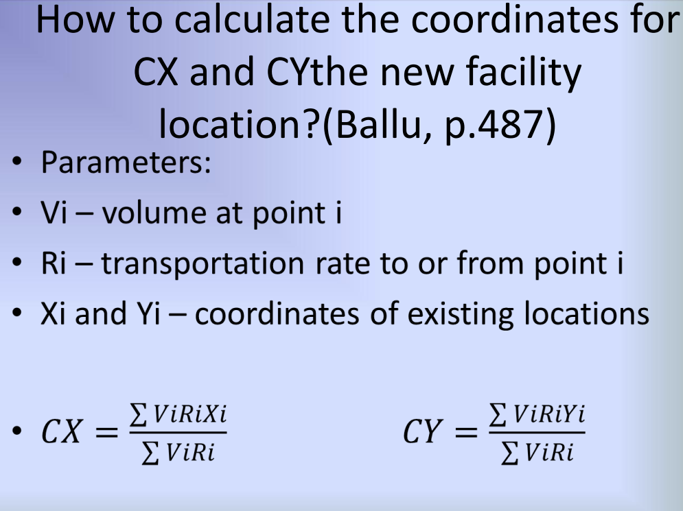 Center Of Gravity Equation