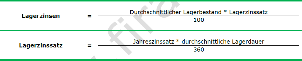 Formelsammlung - Lagerkennziffern | Ware beschaffen, annehmen, lagern ...