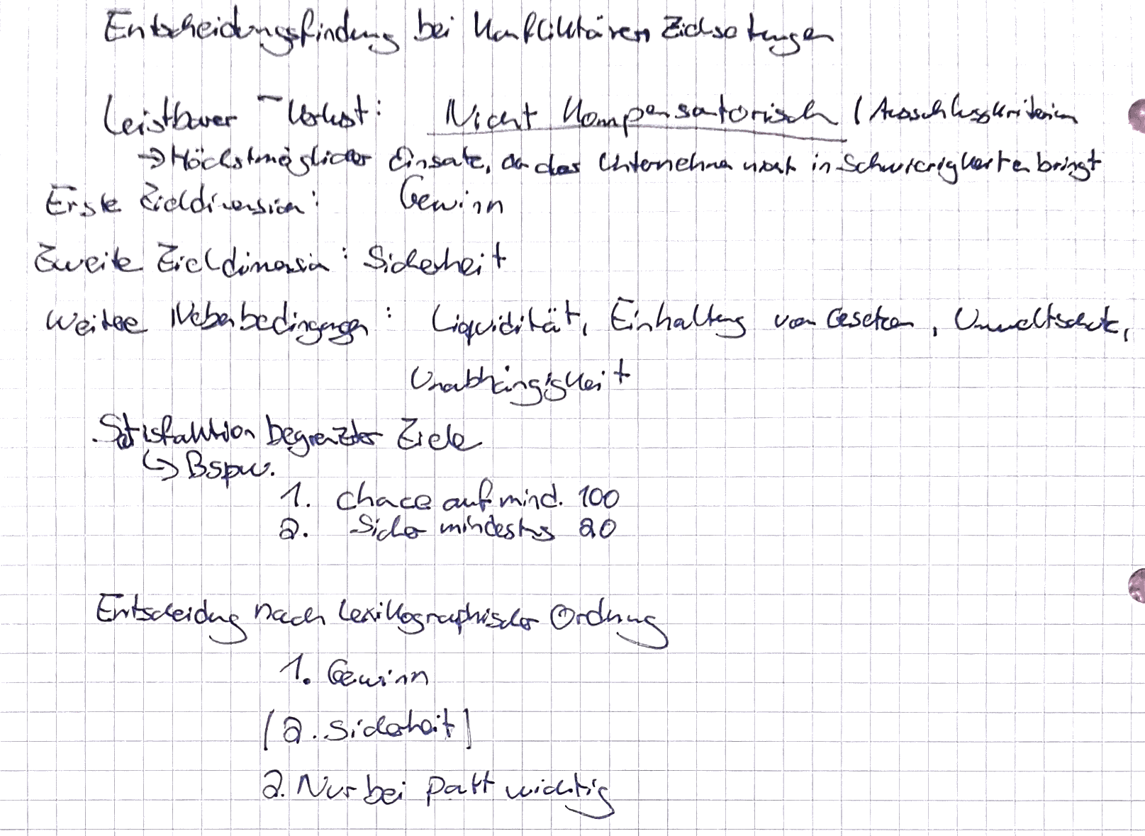 Beurteilen: Entscheidungsfindung bei konfliktären Zielsetzu…