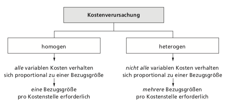 Erläutern Sie die homogene und die heterogene Kostenverurs…