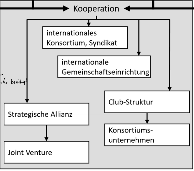 Intensität und Formen einer ausländischen Kooperation (von