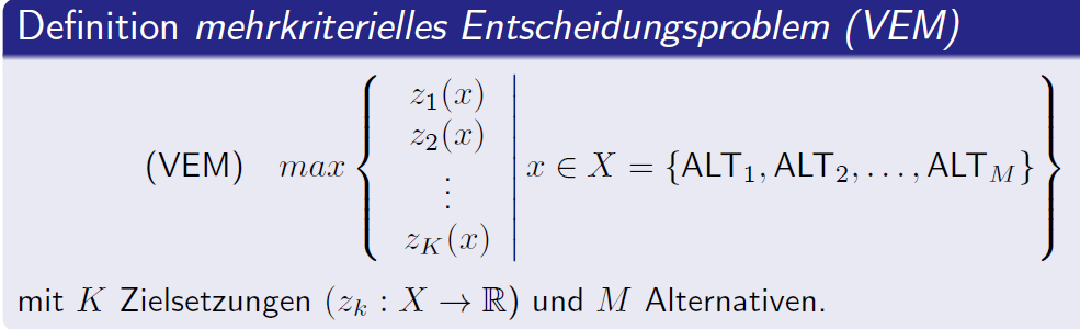Def: mehrkriterielles Entscheidungsproblem | Management_1FS | Repetico