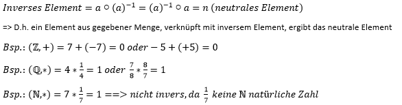 Inverse Elemente | Mathe | Repetico