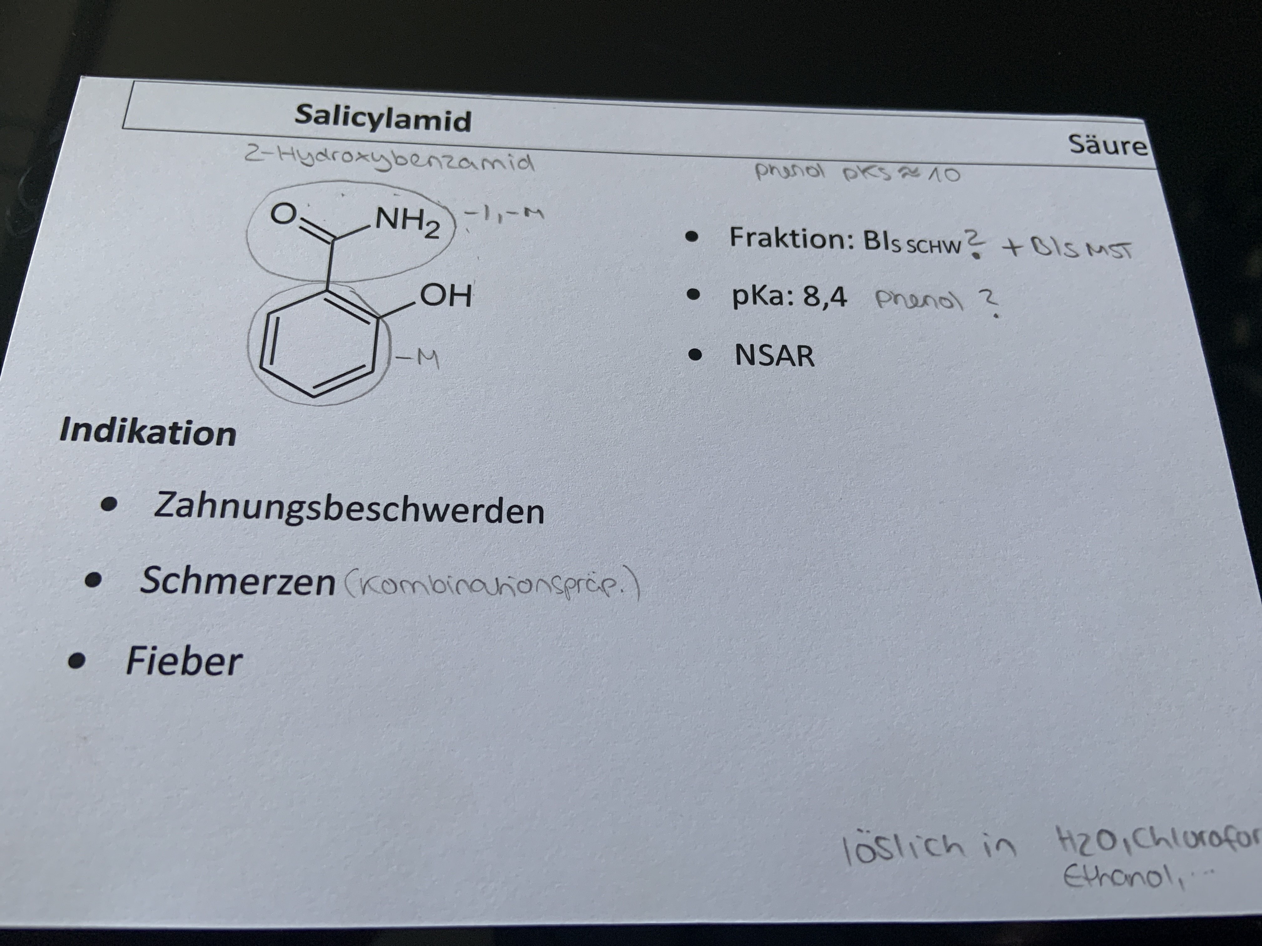 Salicylamid | Neuer Kartensatz | Repetico