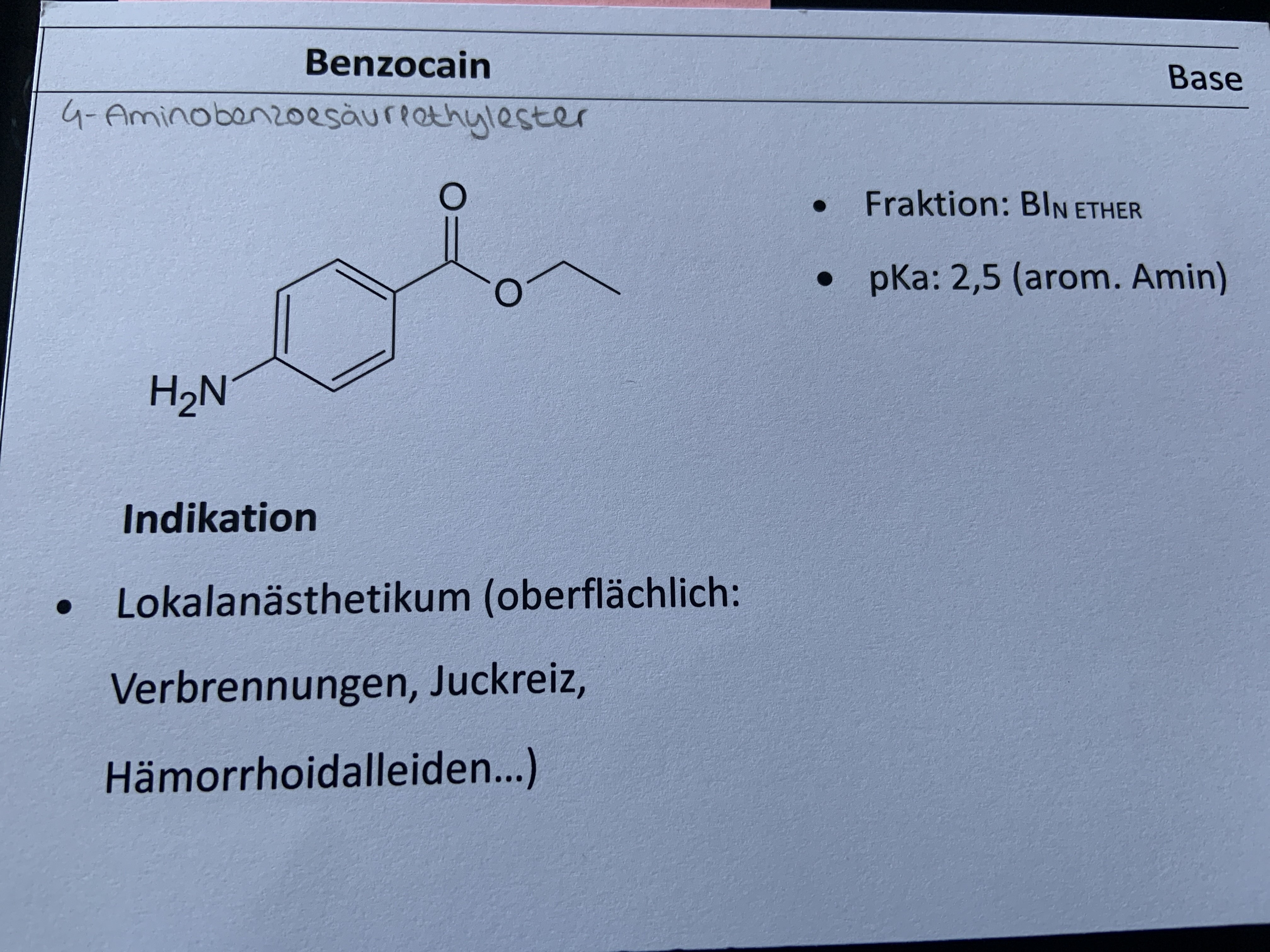 Benzocain | Neuer Kartensatz | Repetico