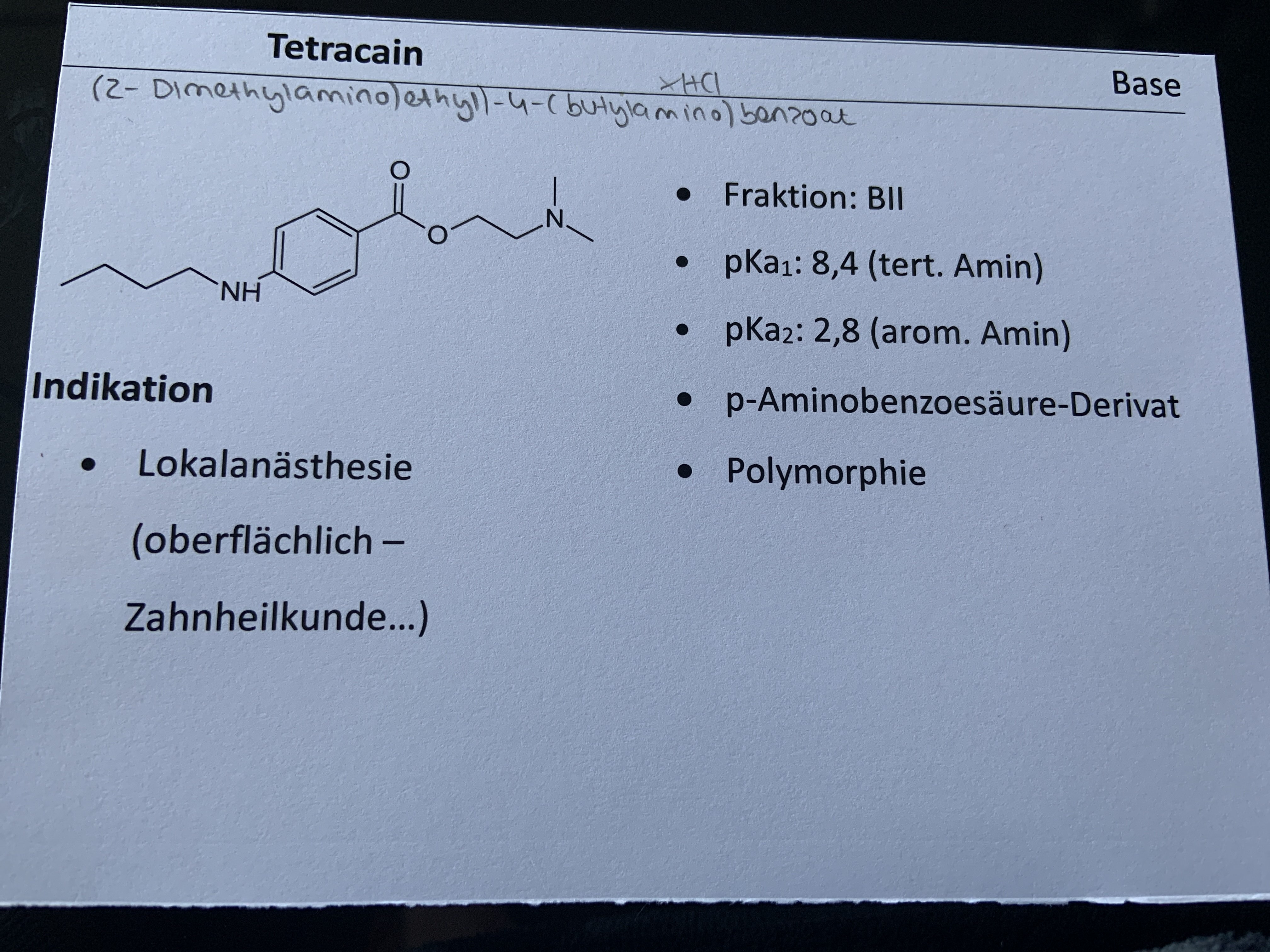 Tetracain | Neuer Kartensatz | Repetico