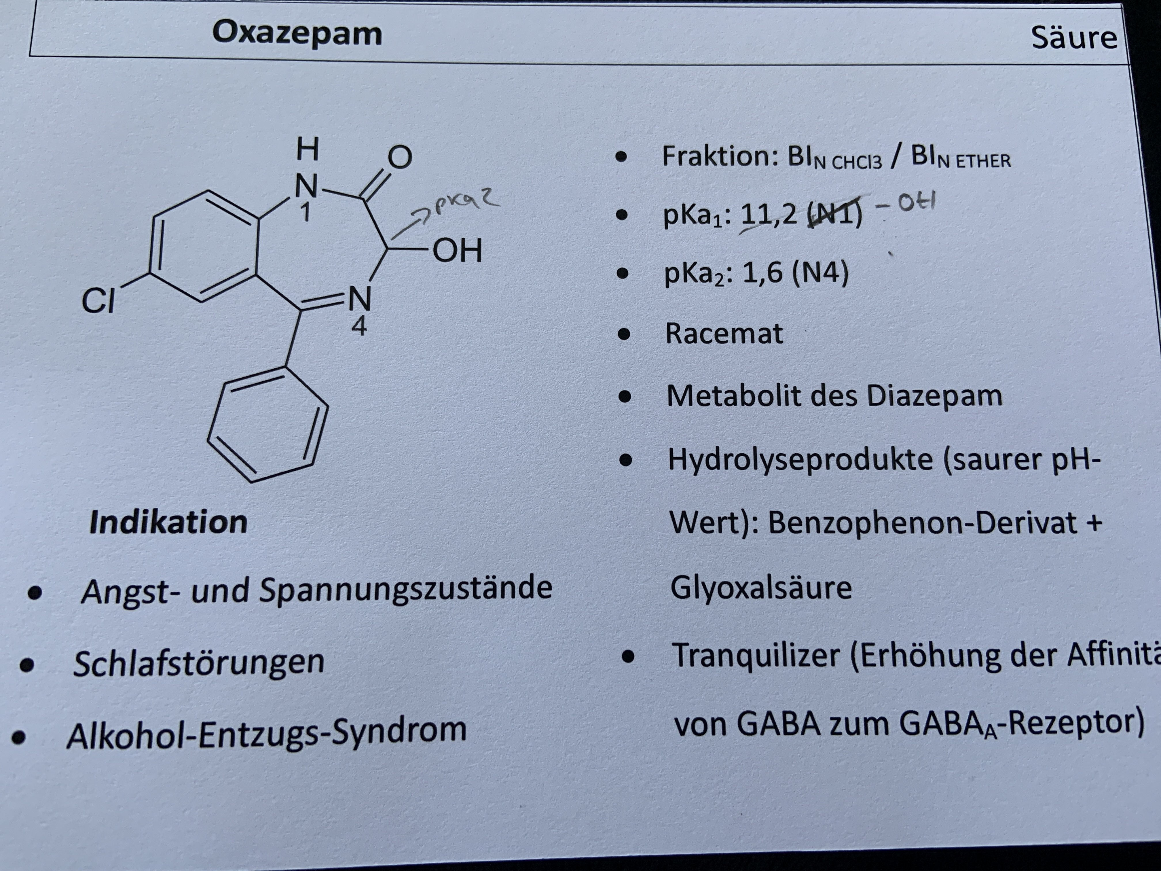 Oxazepam | Neuer Kartensatz | Repetico