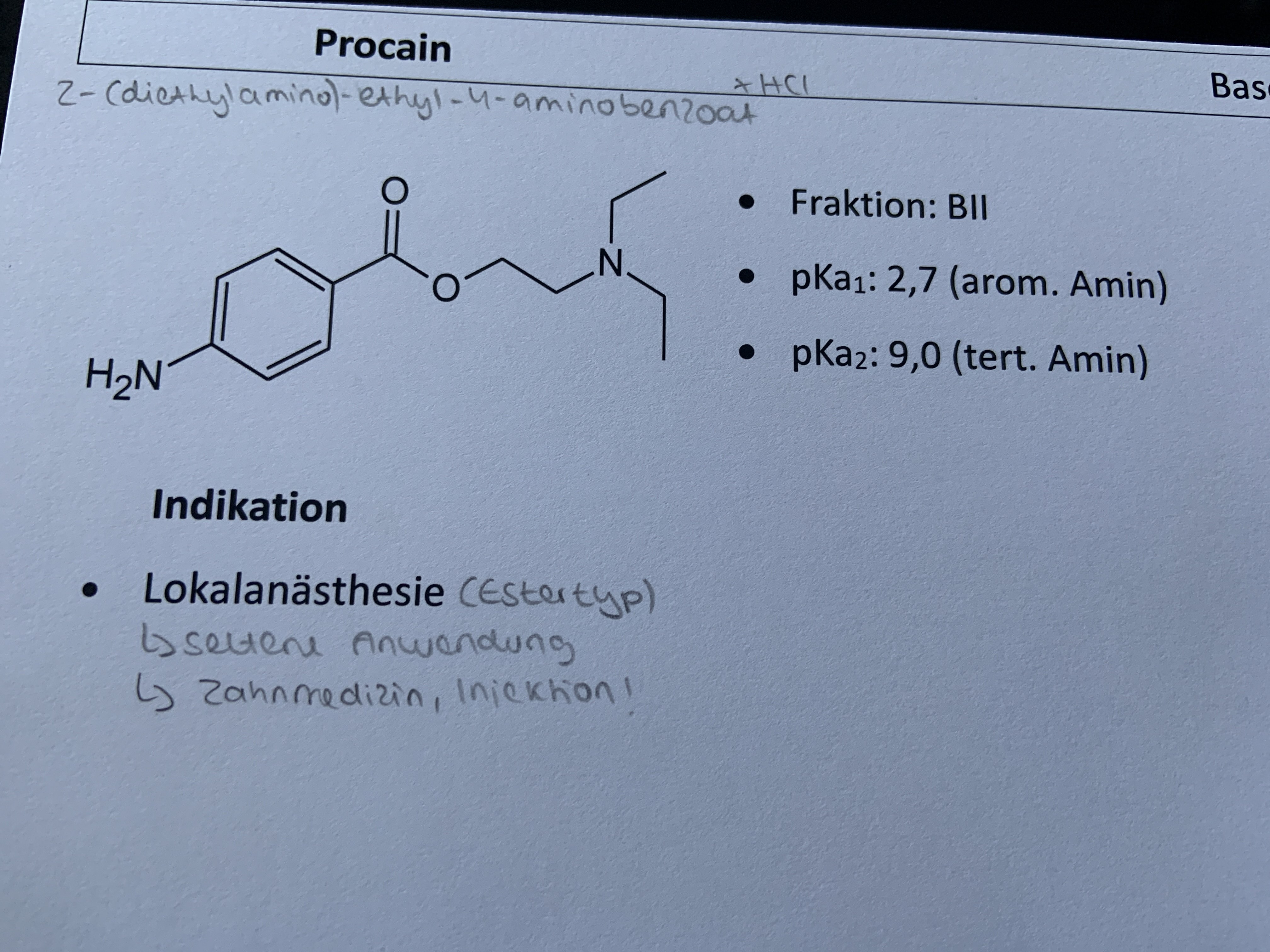 Procain | Neuer Kartensatz | Repetico