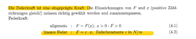 Welche Art der Kraft ist die Federkraft? Wie wird sie be... | Mechanik ...