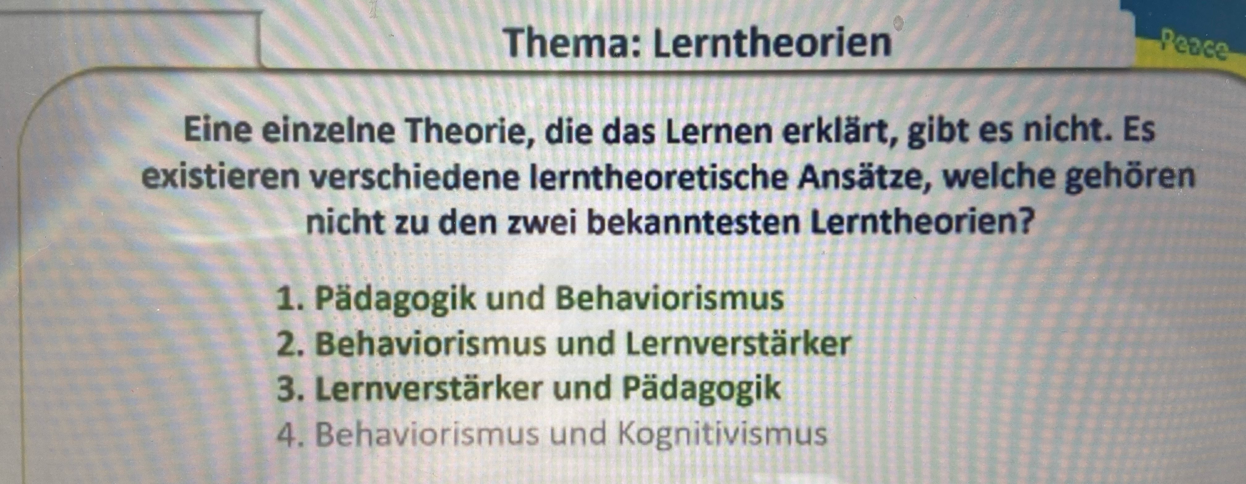 Lerntheorie | Psychologie | Repetico