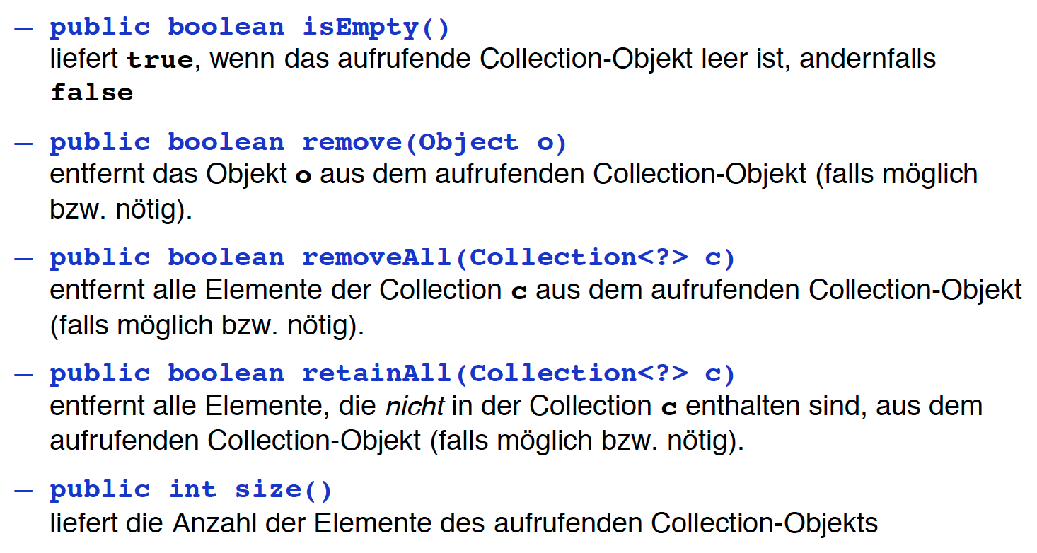 Basismethoden des Interface Collection | Proksy | Repetico
