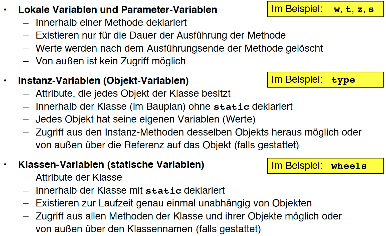 Variablen Arten | Proksy | Repetico