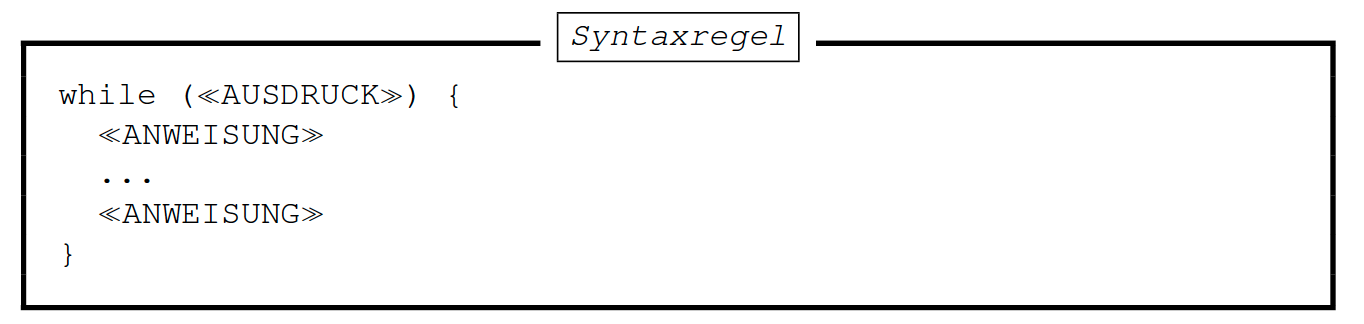 while-Anweisung | Proksy | Repetico